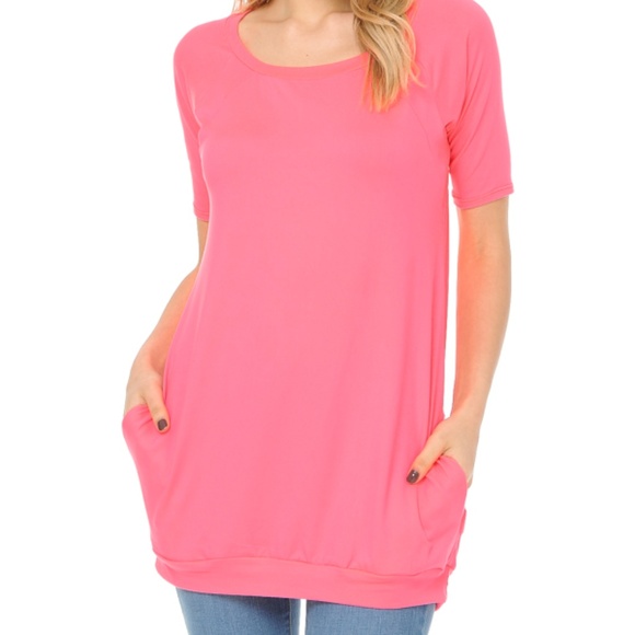 Magic Fit | Tops | Short Sleeve Tunic With Side Pocket | Poshmark